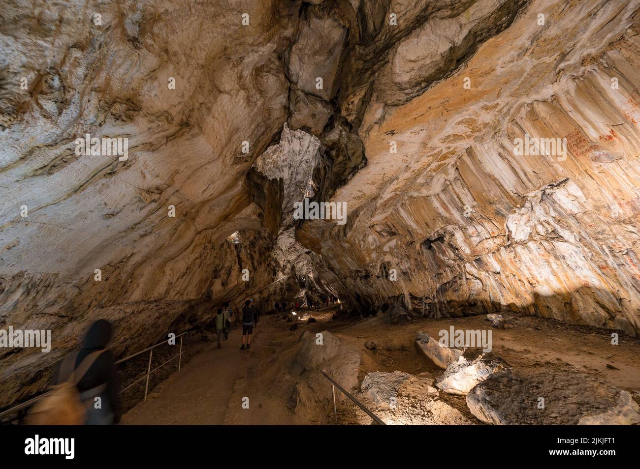 A path inside of the Demenovska Cave in Slovakia Stock Photo - Alamy