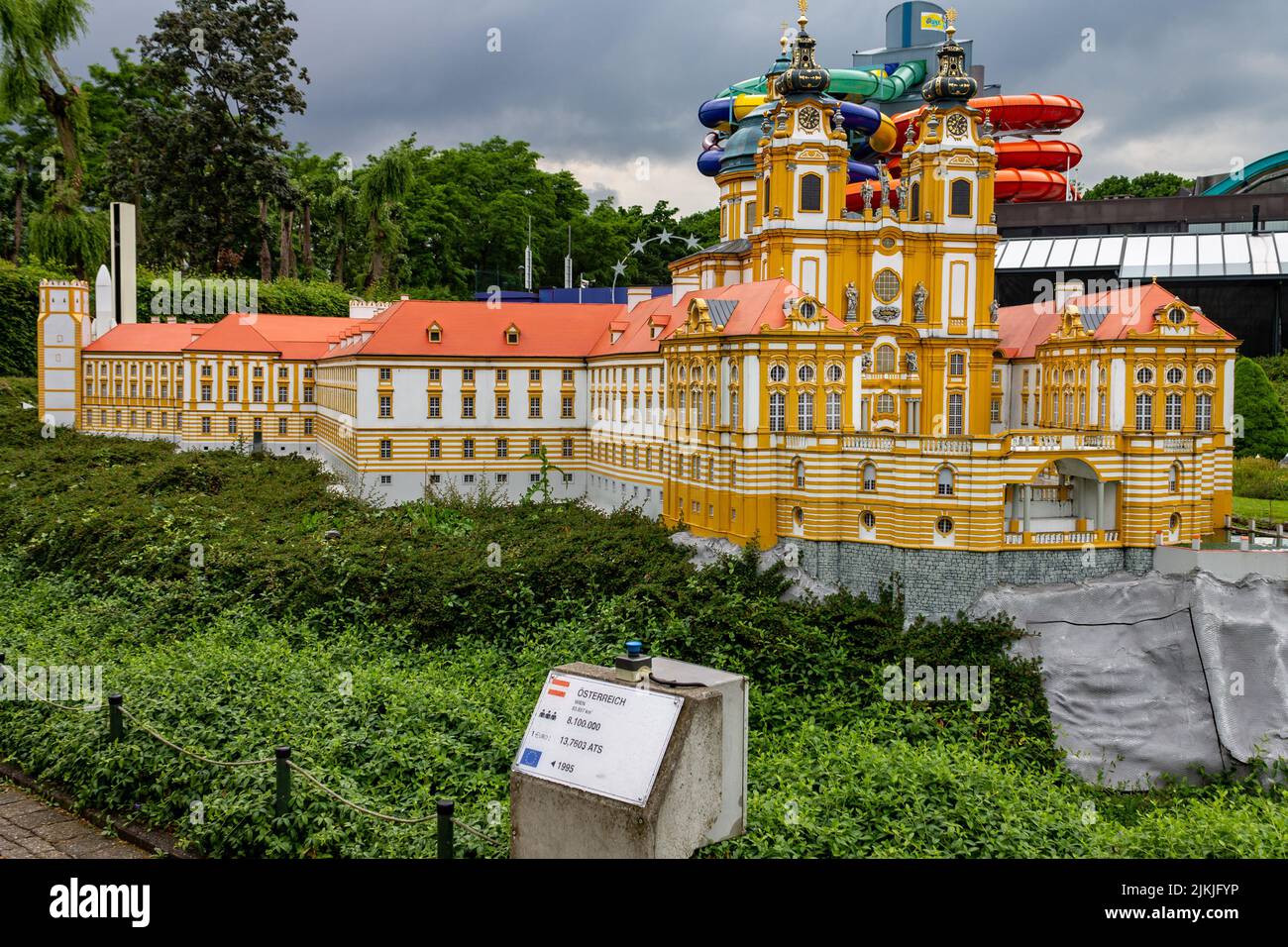 A Melk Abbey from Austria. Replica in Mini-Europe miniature historical ...