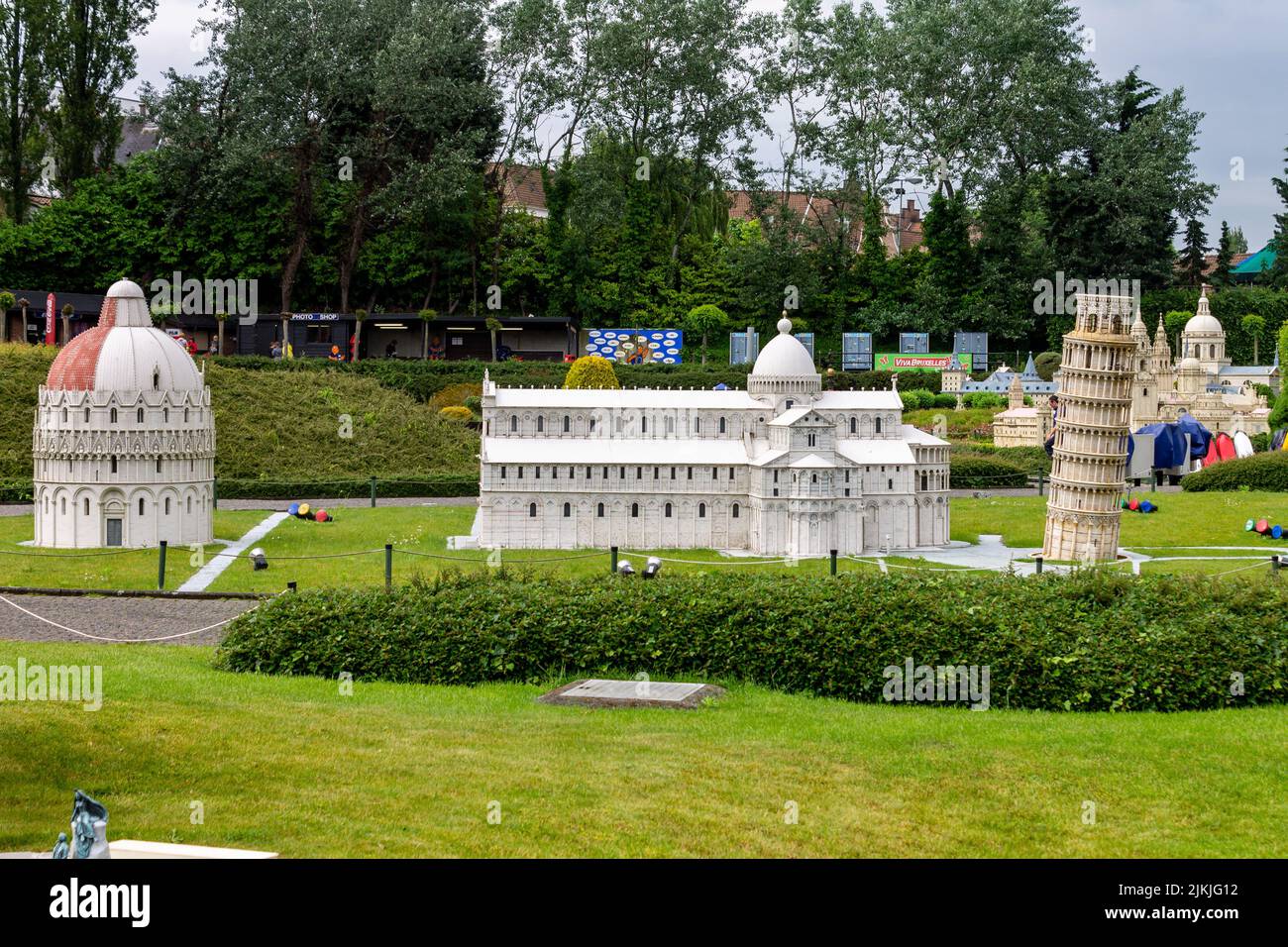 A park of miniature landmarks in Brussels, Belgium, Europe Stock Photo ...
