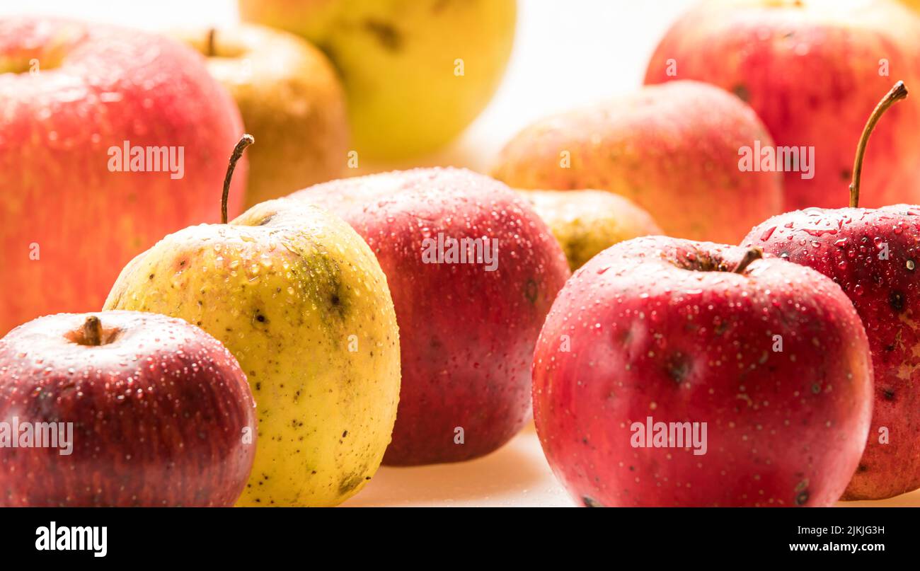Apple, scattered fruit varieties Stock Photo - Alamy Apple, scattered fruit varieties Stock Photo - Alamy
