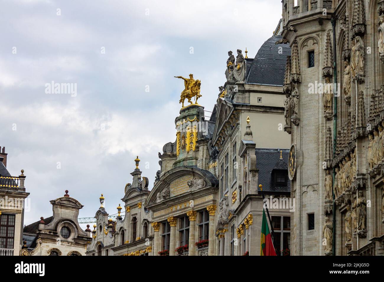 The Grand Place with its guild halls historical buildings, Brussels ...