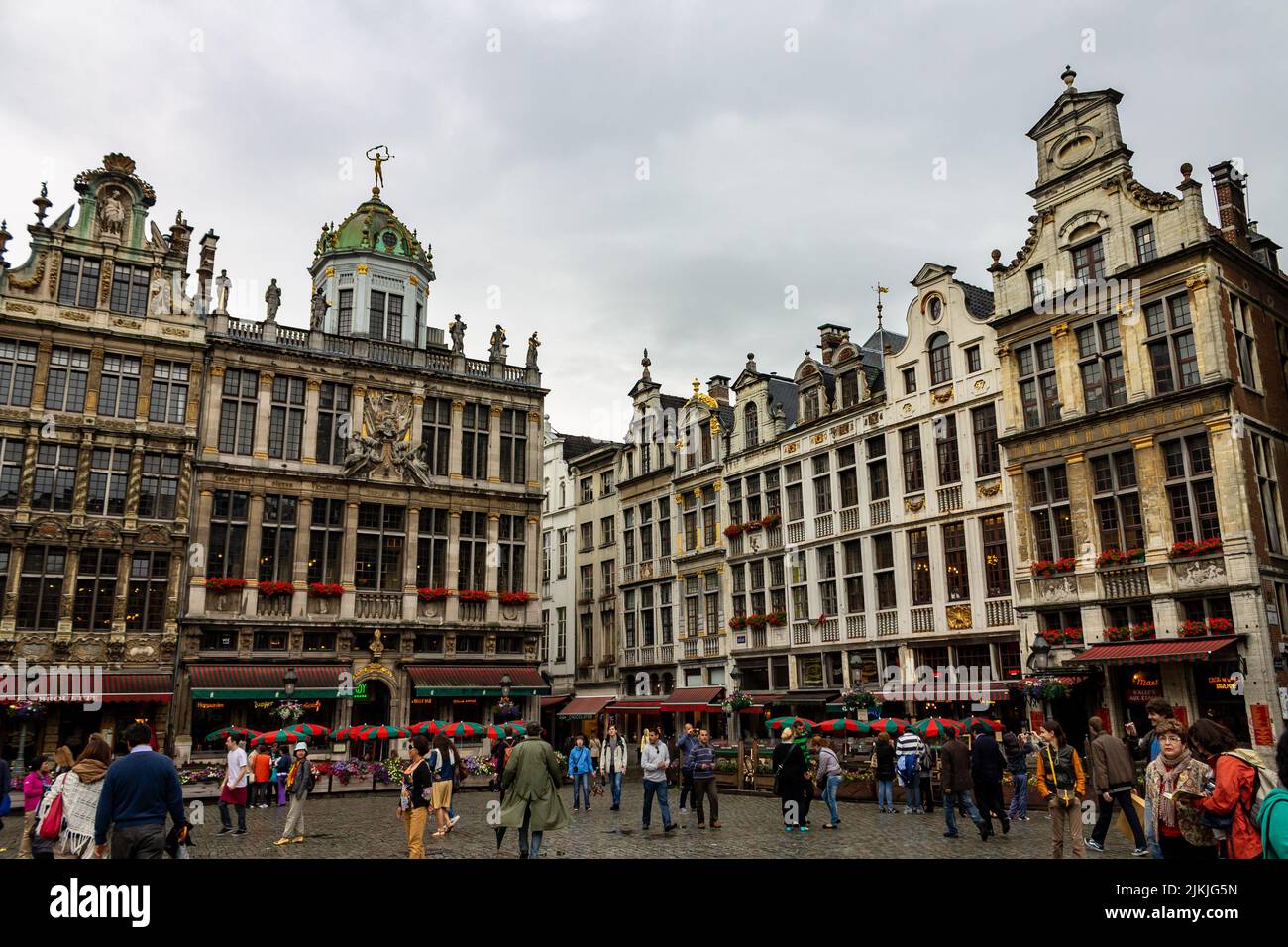 The Grand Place with its guild halls historical buildings, Brussels ...