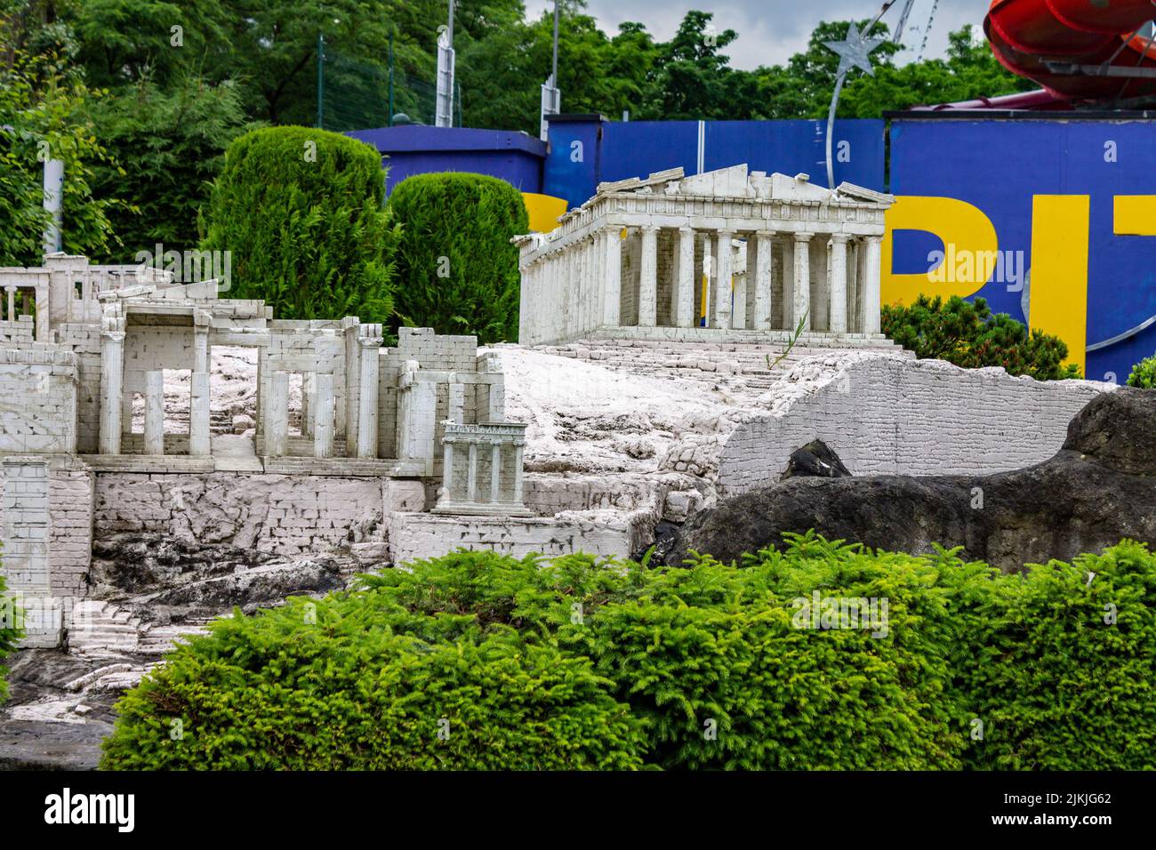 The Parthenon ruins of Athens, Greece in Mini-Europe miniature ...