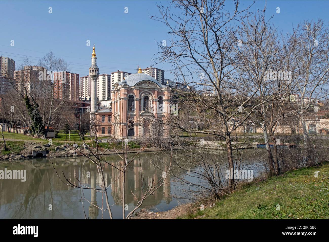 The famous Sadabat Mosque in Kagithane district on the shore of Golden ...