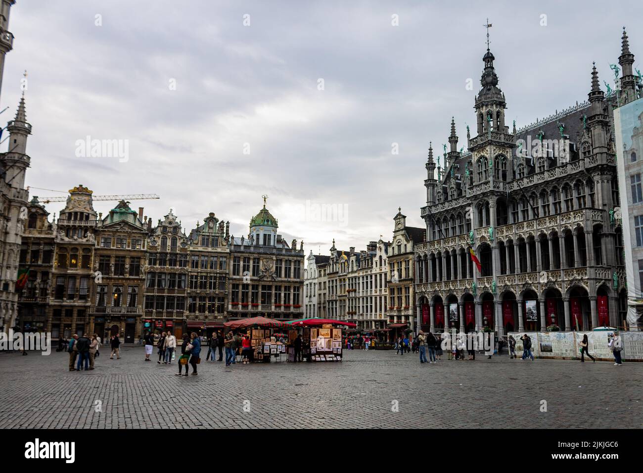 The Grand Place with its guild halls historical buildings, Brussels ...