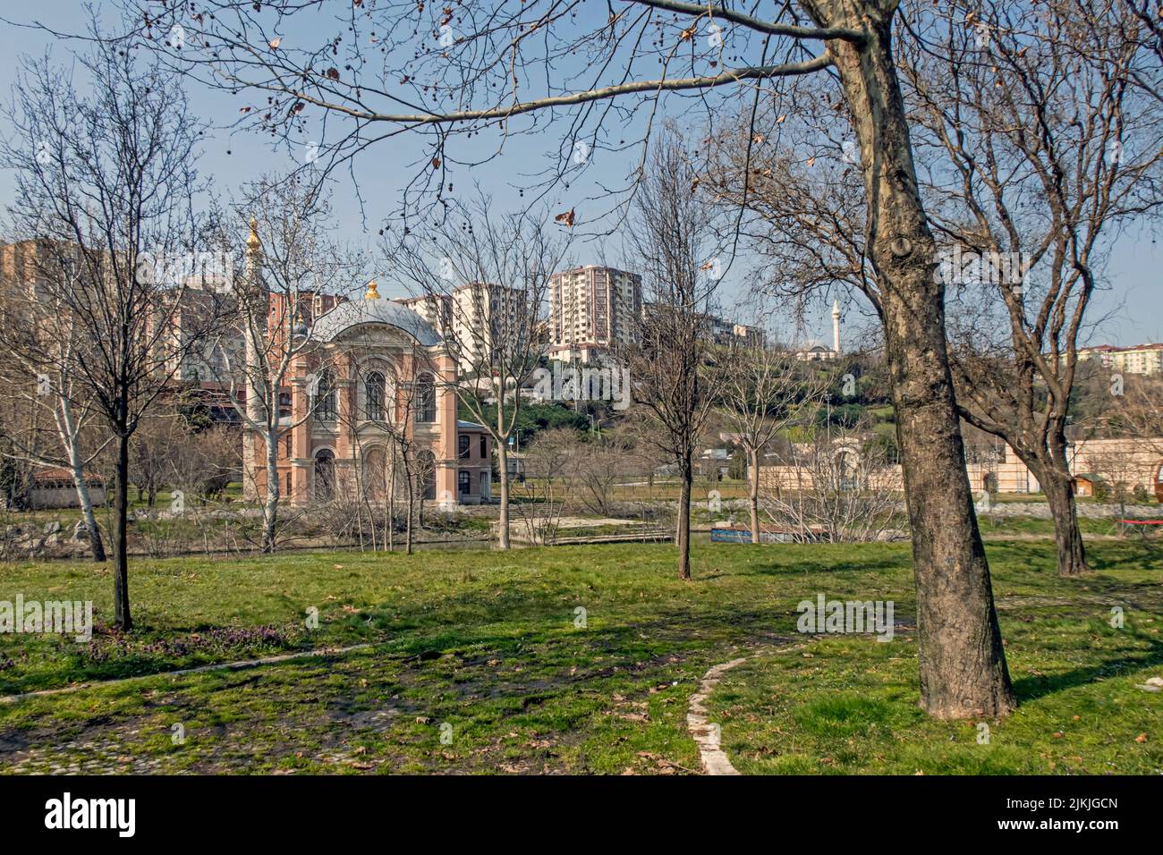 The famous Sadabat Mosque in Kagithane district on the shore of Golden ...