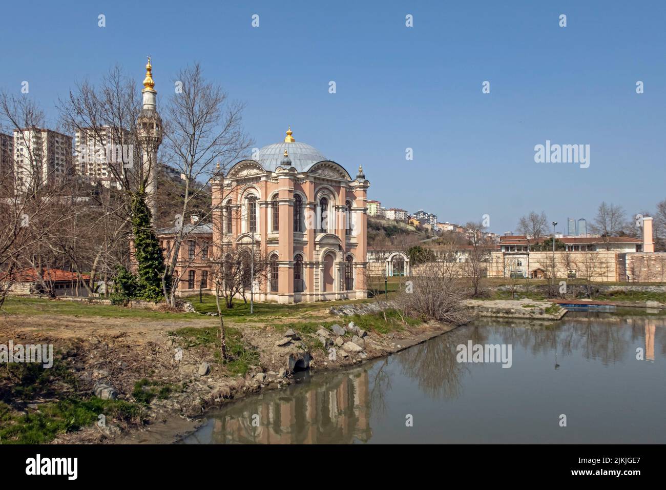 The famous Sadabat Mosque in Kagithane district on the shore of Golden ...