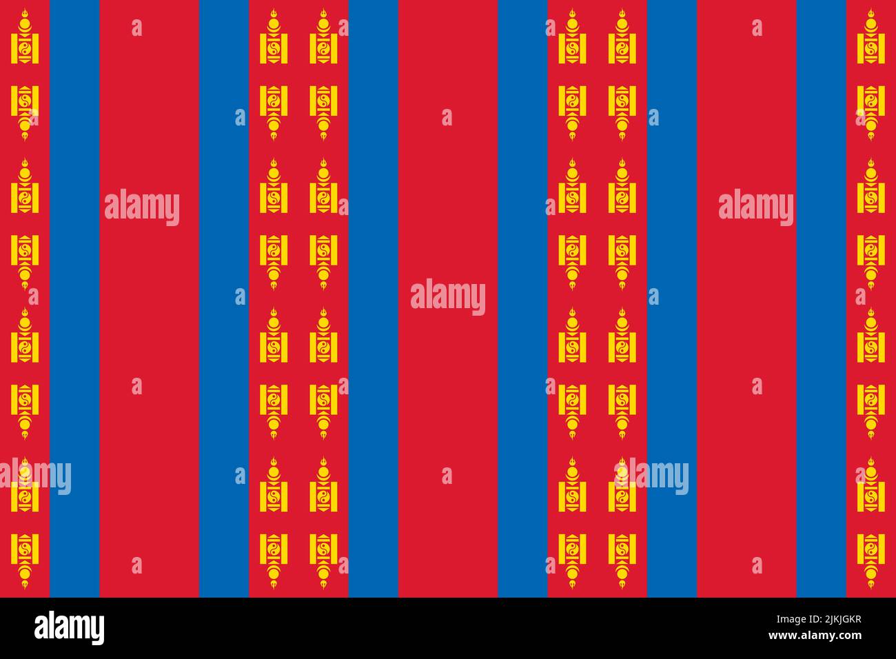 Geometric pattern in the colors of the national flag of Mongolia. The ...