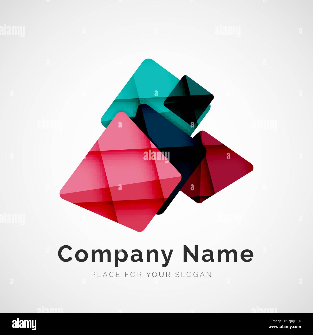 Geometric shape icon, company logo design Stock Vector Image & Art - Alamy