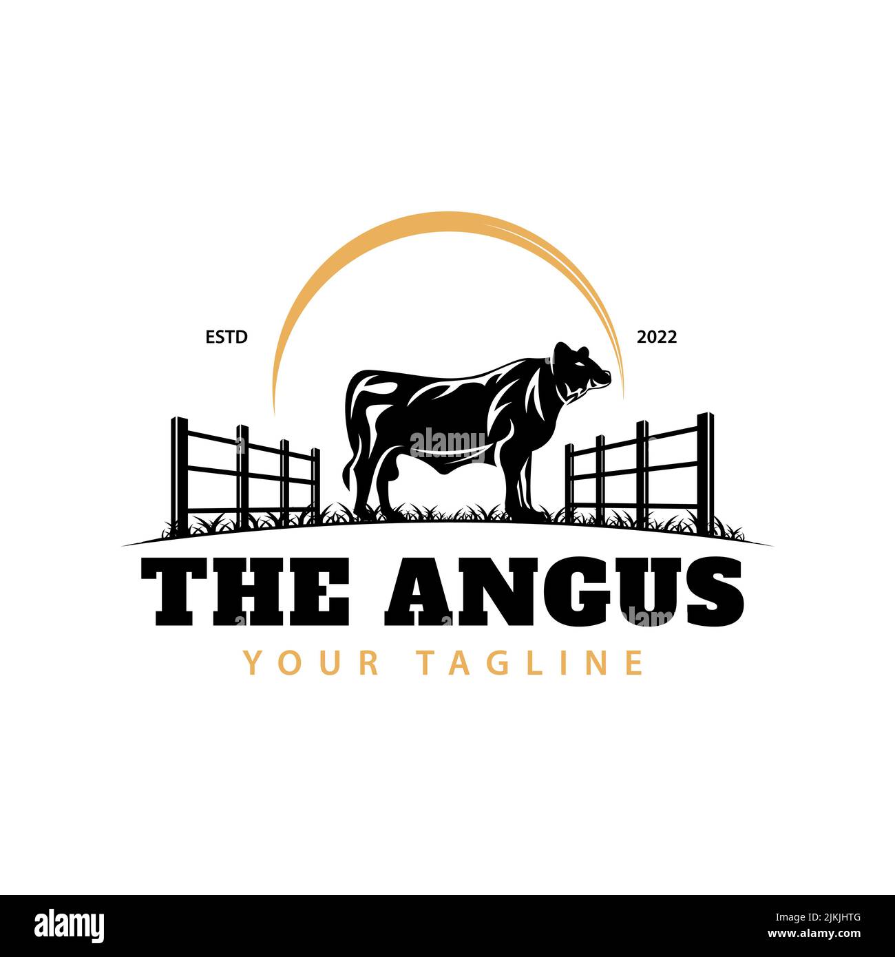 Agriculture livestock logo on Stock Vector Images - Alamy