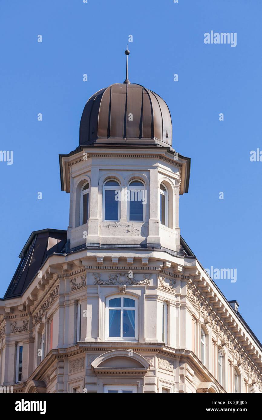 Roof gable, Old office building, Colonnaden, Hamburg, Germany, Europe ...