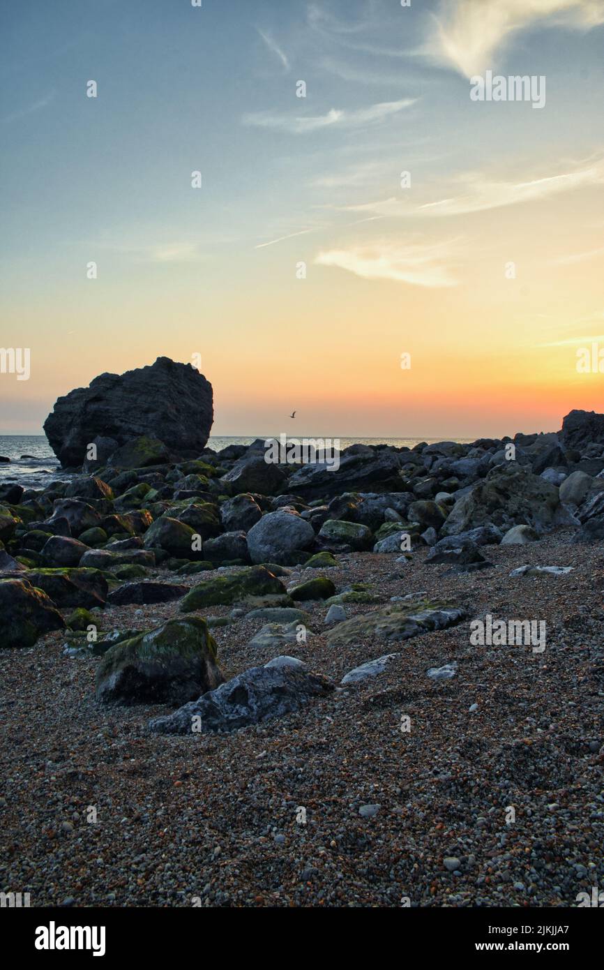A beautiful sunset view on the Isle of Wight Stock Photo - Alamy