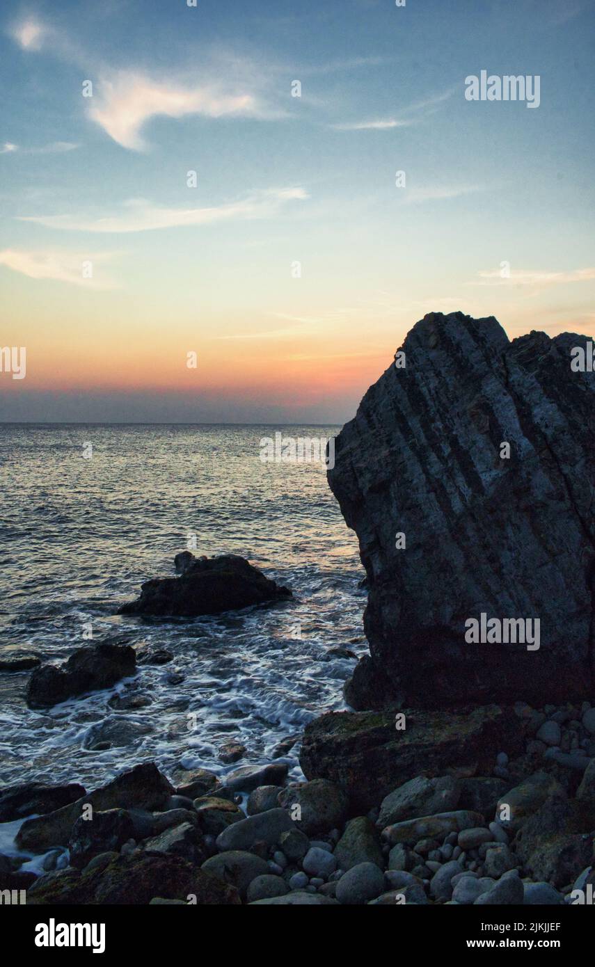 A beautiful sunset view on the Isle of Wight Stock Photo - Alamy
