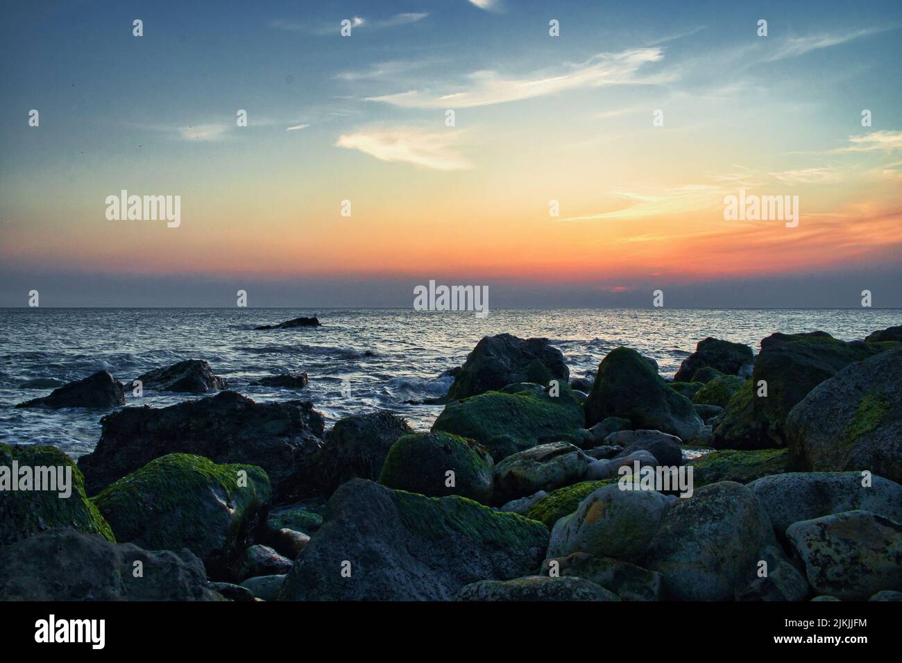 A beautiful sunset view on the Isle of Wight Stock Photo - Alamy