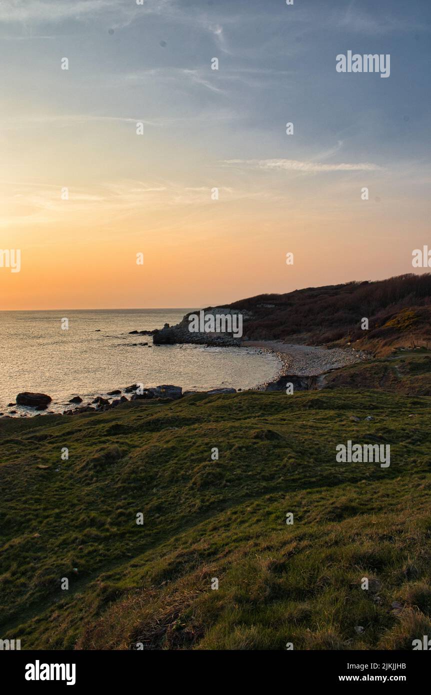 A beautiful sunset view on the Isle of Wight, Niton Stock Photo - Alamy