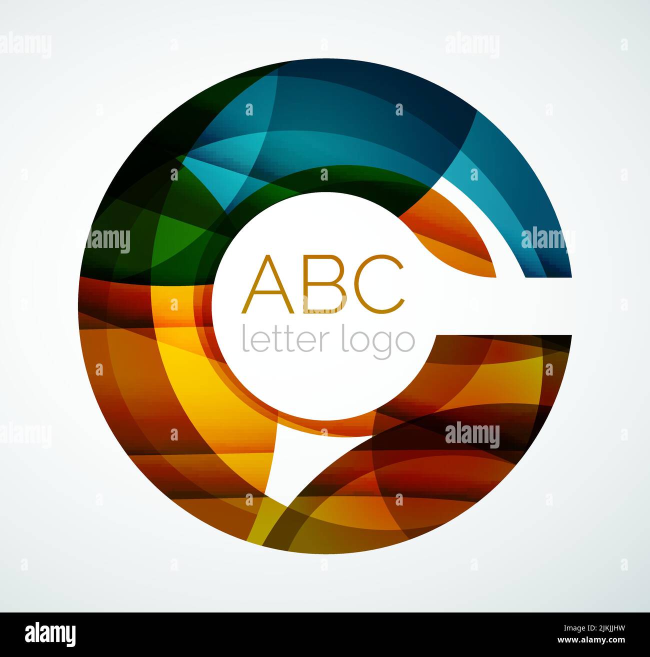 Vector alphabet letter logo. Created with transparent colorful ...