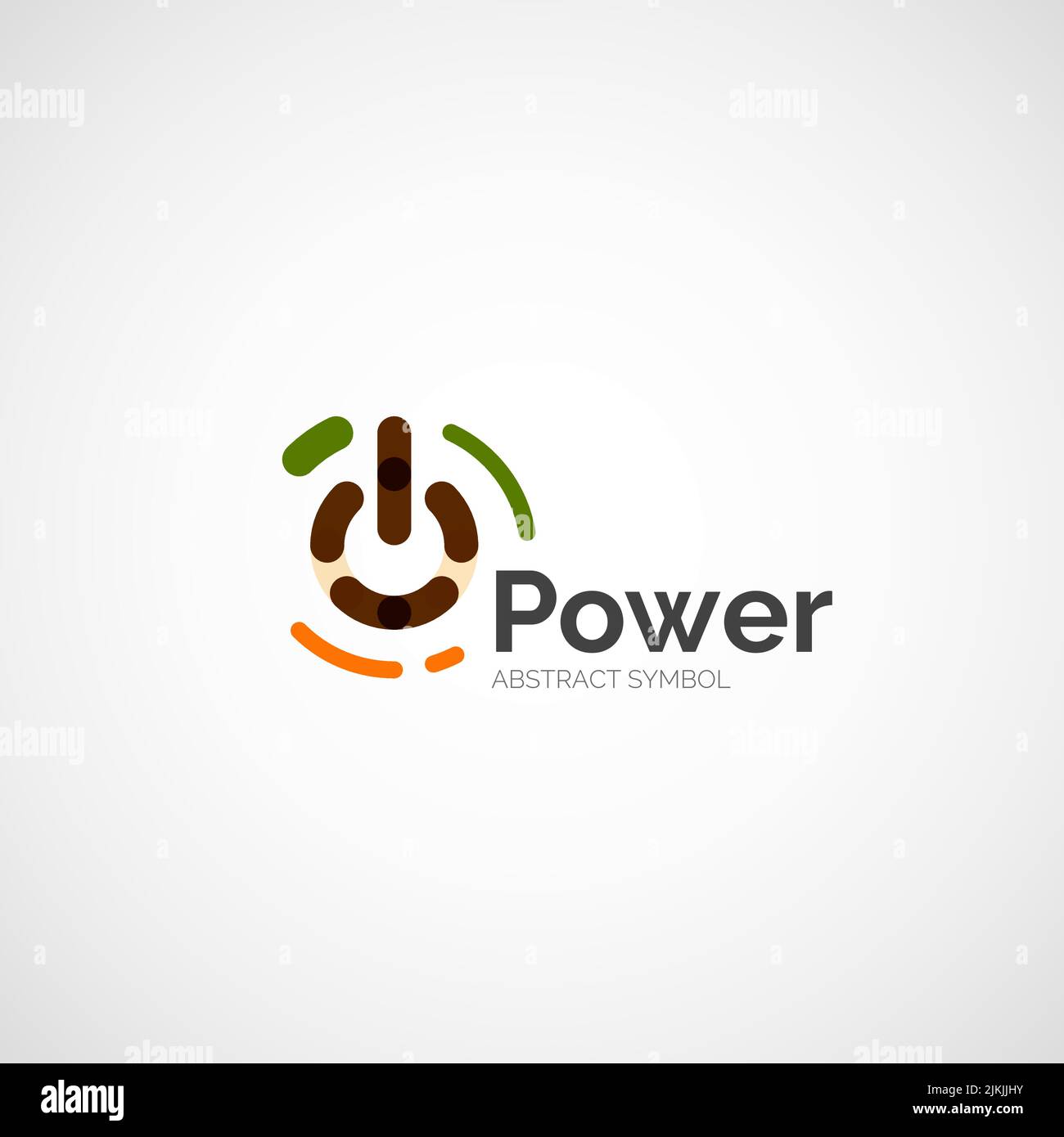 Power button logo design, minimalistic line art Stock Vector Image ...