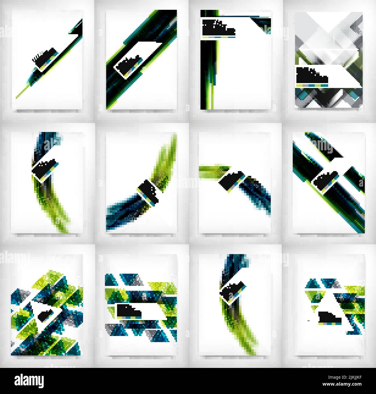 Flyers, Brochure Design Templates set, Geometric Shape Unusual Abstract ...