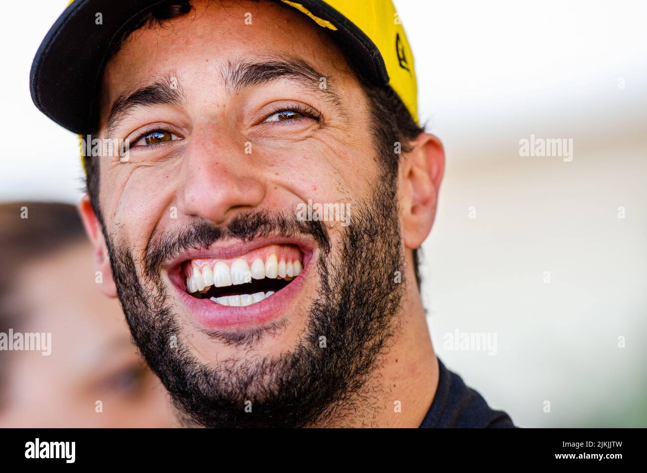 The famous Formula 1 driver Daniel Ricciardo smiled during the United ...