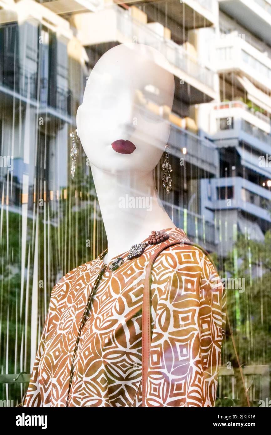 Manikin in a shopwindow, Thessaloniki, Macedonia, North-Eastern Greece ...