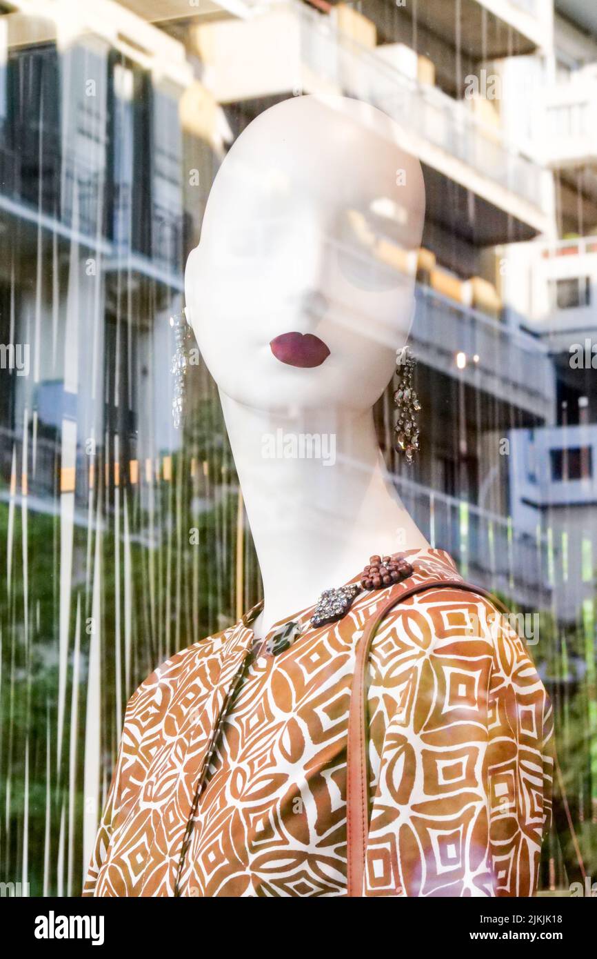 Manikin in a shopwindow, Thessaloniki, Macedonia, North-Eastern Greece ...