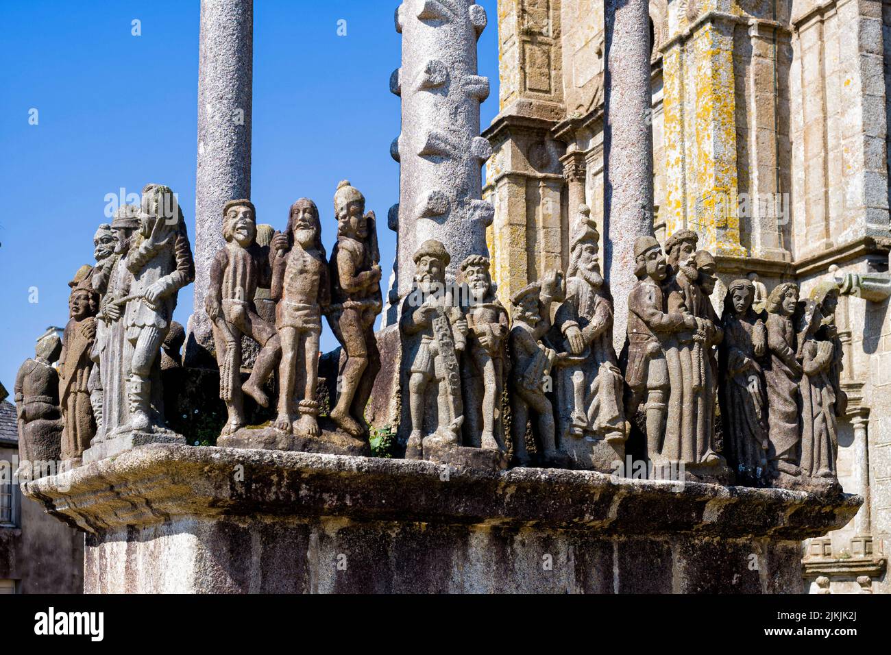 Calvaire in Saint-Thégonnec, Brittany Stock Photo - Alamy