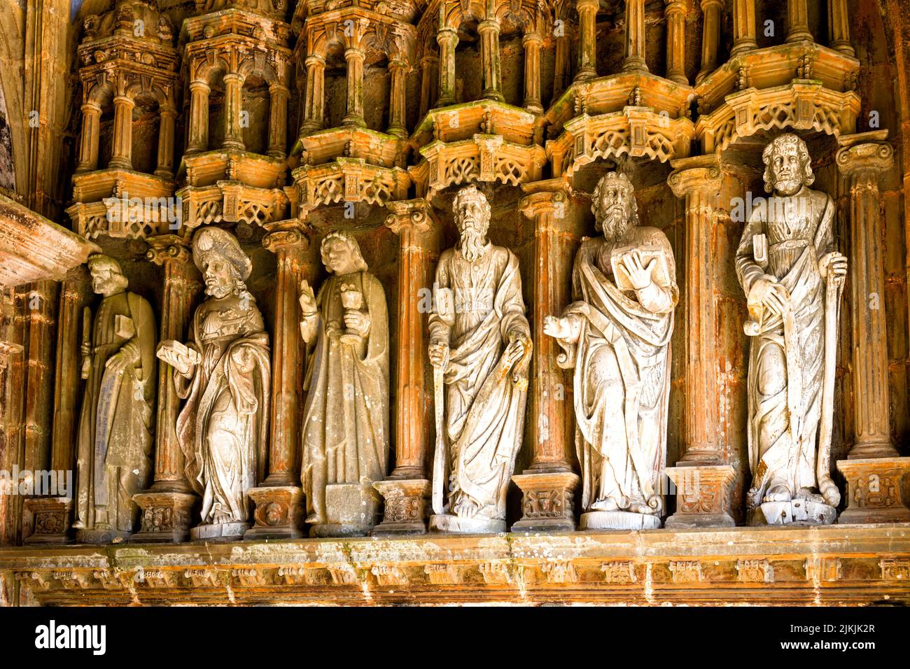 Entrance hall of the church in Guimiliau, Brittany Stock Photo - Alamy