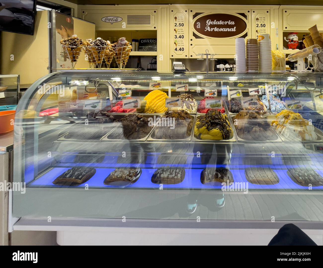 the Ice cream store in Barcelona Stock Photo - Alamy