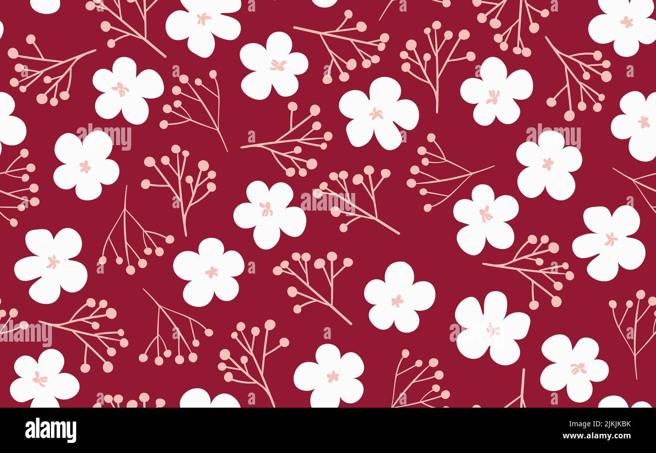 Seamless floral pattern based on traditional folk art ornaments. Art ...