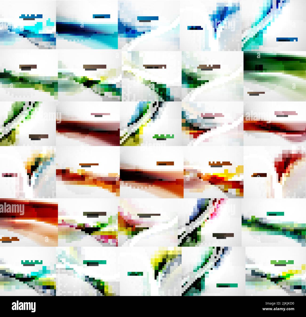 Set of blurred waves business layouts, mega collection Stock Vector Image & Art - Alamy