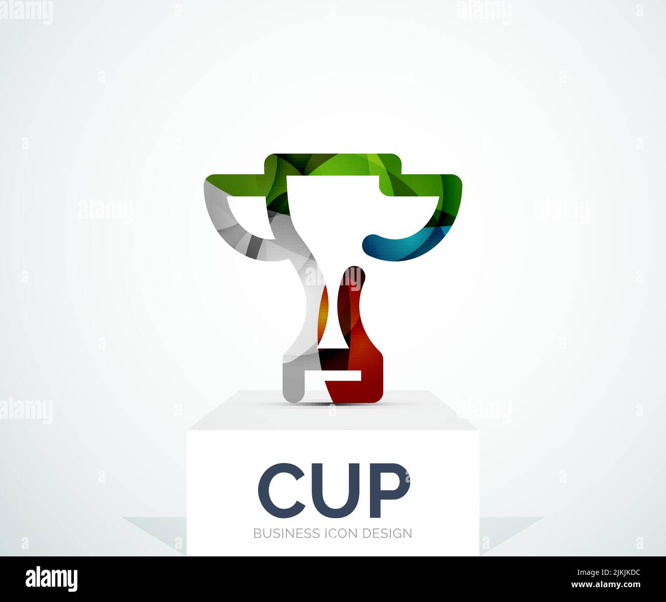 Abstract colorful logo design, awards, cup. Made of color shapes Stock ...