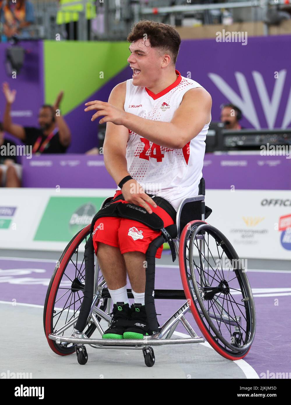 England's Charlie McIntyre celebrates victory during their match ...