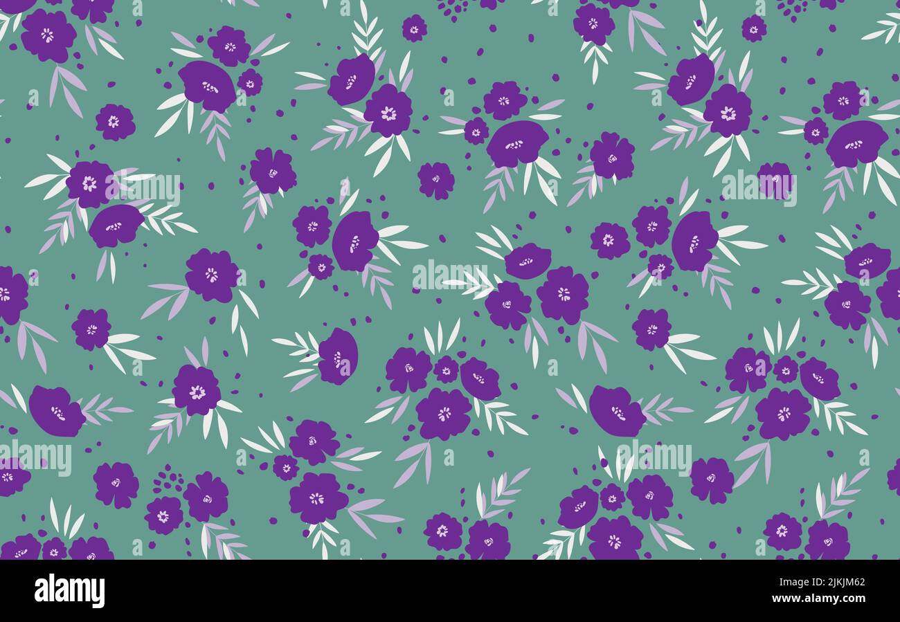 Seamless floral pattern based on traditional folk art ornaments ...