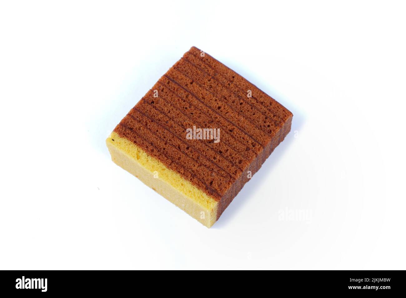 Chocolate layered sponge cake isolated on a white background Stock ...