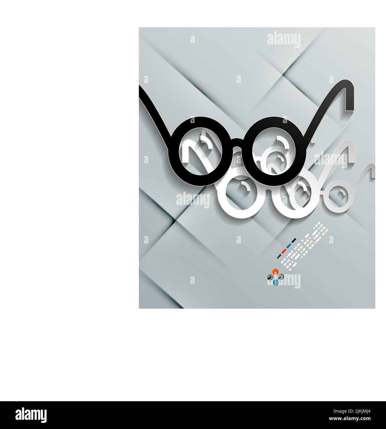 Glasses paper modern vector design Stock Vector Image & Art - Alamy