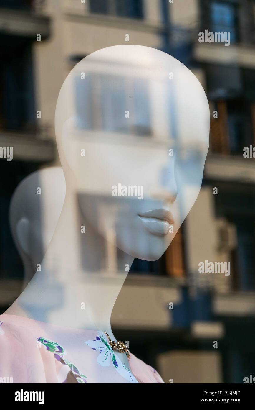 Manikin in a shopwindow, Thessaloniki, Macedonia, North-Eastern Greece ...