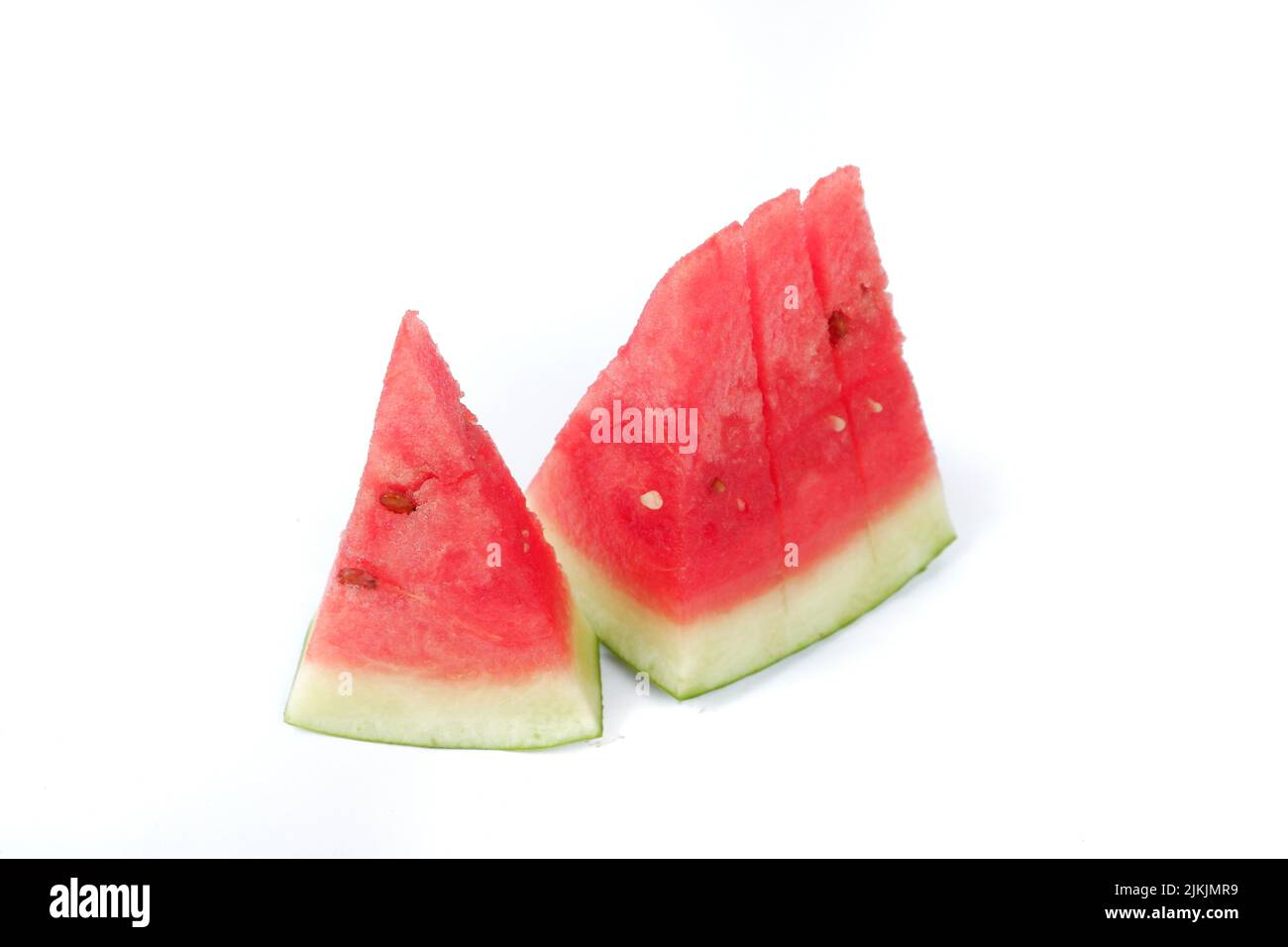 Slice of watermelon isolated on a white background Stock Photo - Alamy