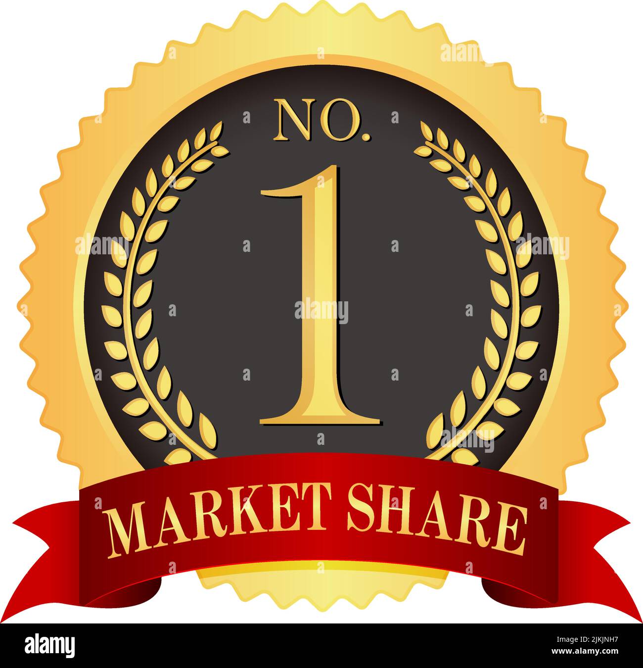 No.1 medal icon illustration | market share Stock Vector Image & Art ...