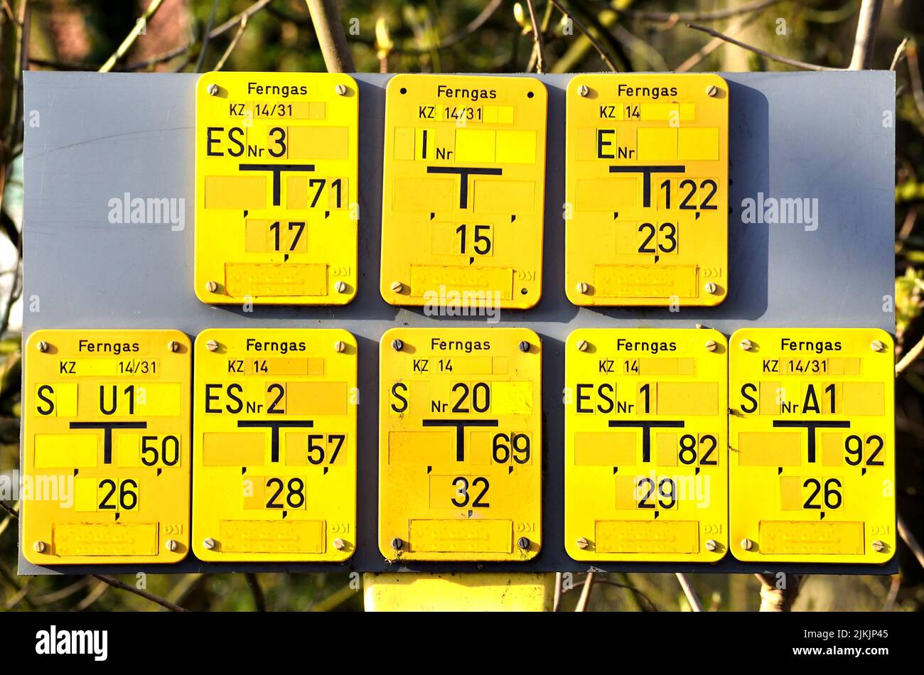 These are signs that point to the exact location of underground pipes ...