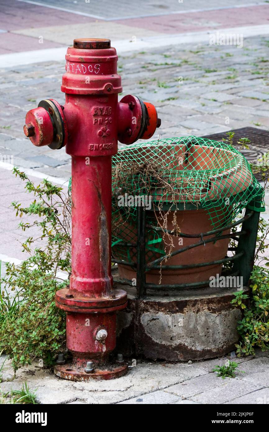 Fire hydrant, Kapani Market, Thessaloniki, Macedonia, North-Eastern ...