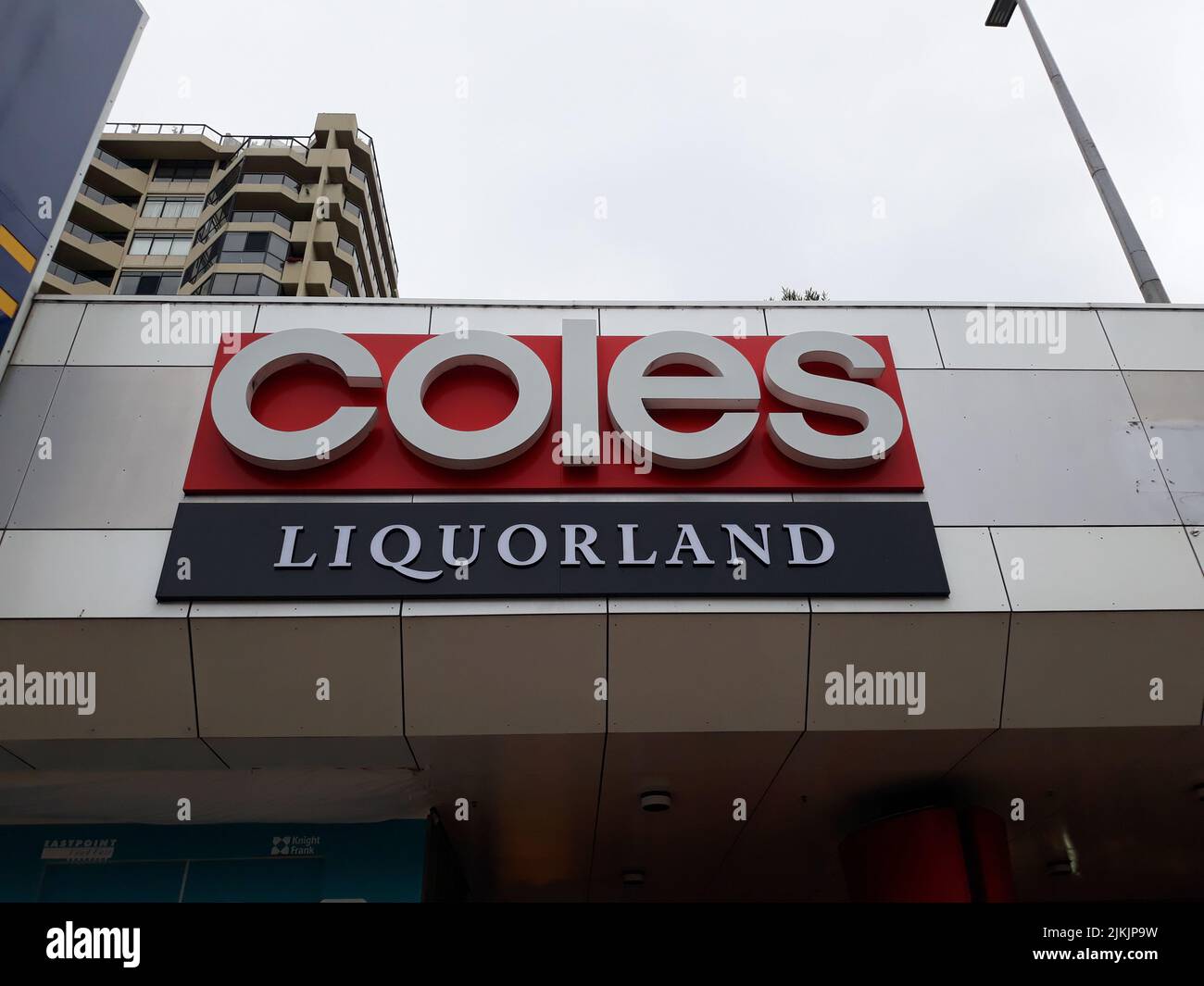 A low-angle shot of Coles Supermarkets Australia Pty Ltd in Melbourne ...
