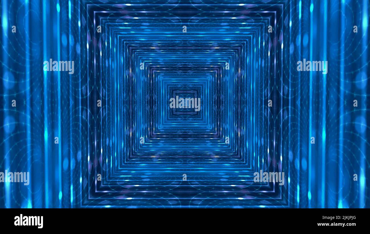 An illustration of a blue square kaleidoscope pattern Stock Photo - Alamy