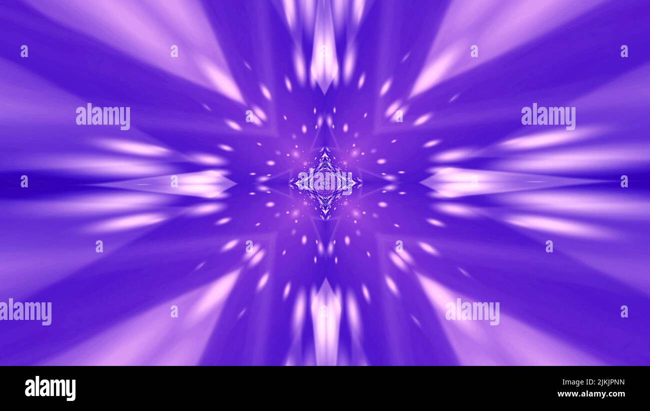 An illustration of a bright purple symmetrical endless tunnel ...