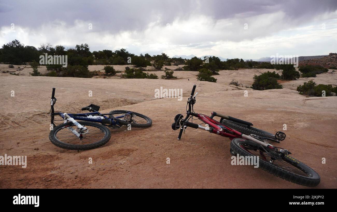 Bikes on ground hi-res stock photography and images - Alamy