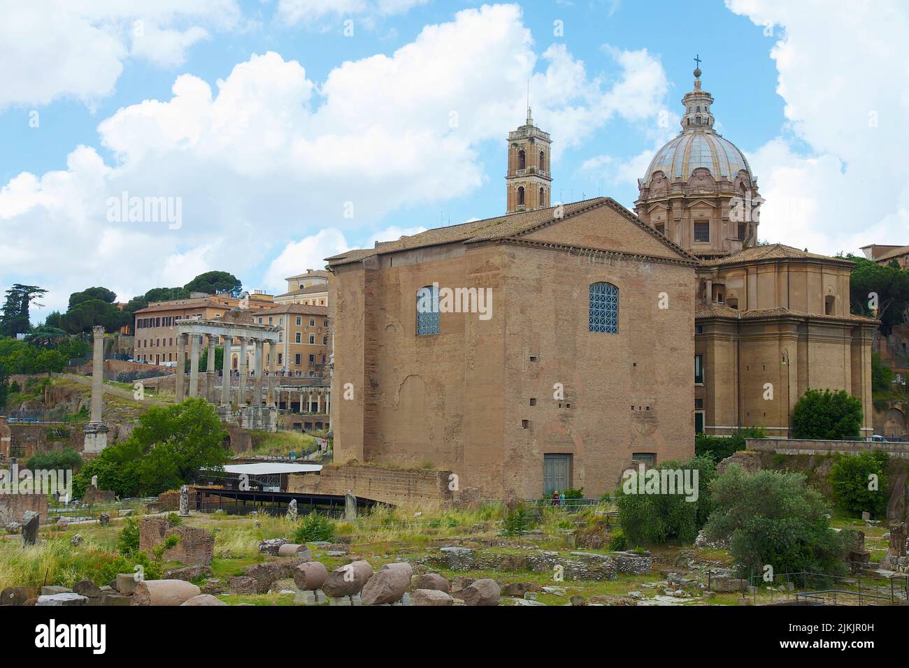 A beautiful shot of The Curia Julia senate house in the ancient city of ...