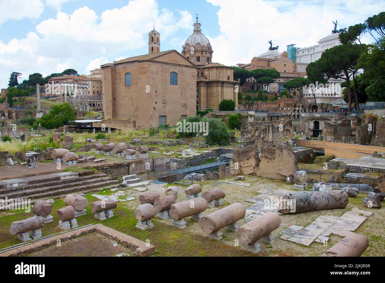 A beautiful shot of The Curia Julia senate house in the ancient city of ...