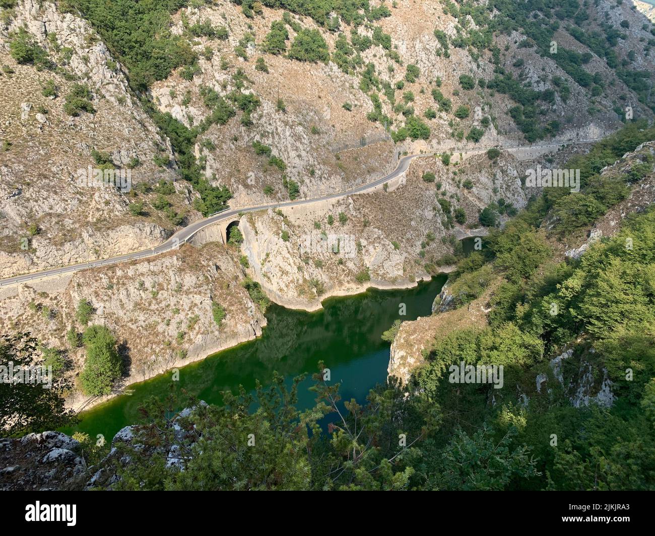 Panorama of beautiful mountain terrain in Italy. sunny day. beautiful ...