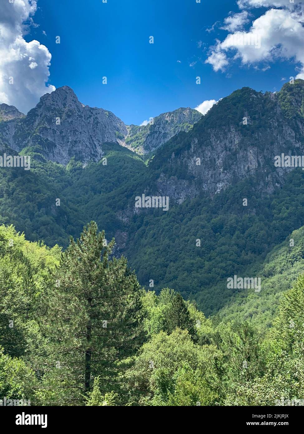 Panorama of beautiful mountain terrain in Italy. sunny day. beautiful ...
