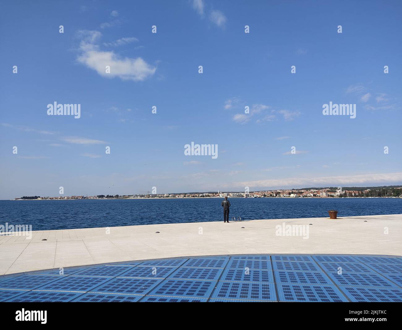 a beautiful view of the ocean from The Greeting to the Sun in Croatia ...