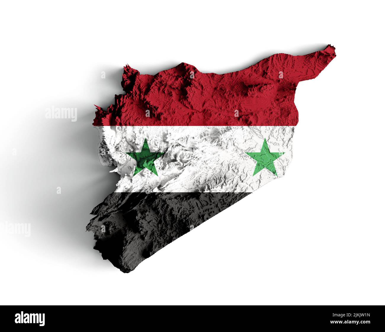 Syria topographic map 3d hi-res stock photography and images - Alamy